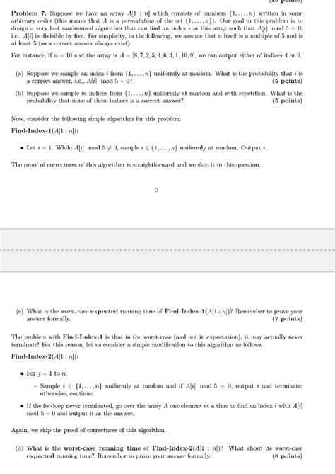 solved problem 7 ﻿suppose we ﻿have an ﻿array a[1 n] ﻿which