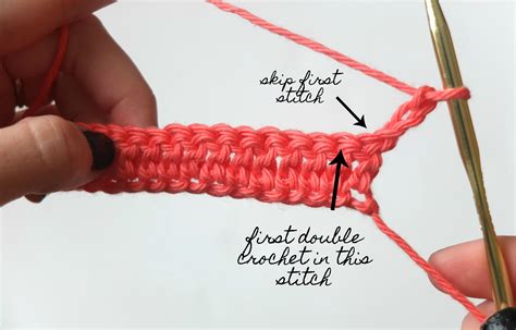 How To 1 Half Double Crochet Into The Second Stitch From The Hook R