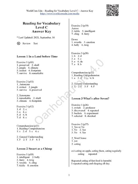 Readingforvocabularyc Answerkey Oki Pdf