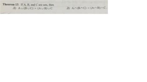 Solved Theorem 13 If A B And C Are Sets Then