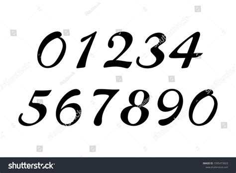 Number Icon Set Trendy Flat Design Stock Vector Royalty Free Shutterstock
