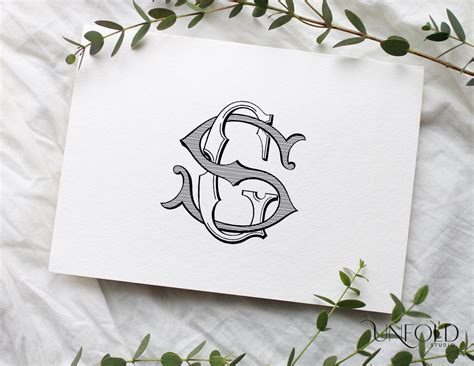 Gs Or Sg Name Initials Classic Monograms Wedding Monogram Etsy