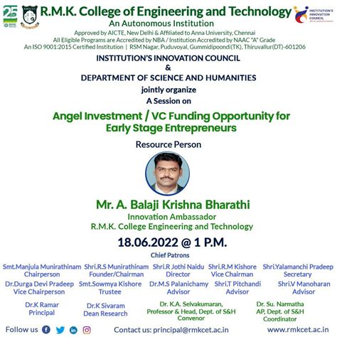 Rmk College Of Engineering And Technology Do You Aspire To Be A Potential Entrepreneur Rmkcet