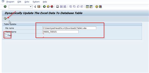 Dynamically Update Data From Excel To Database Tab SAP Community