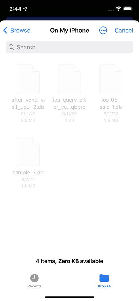 Ios Importing Db Files Using Uidocumentpickerviewcontroller