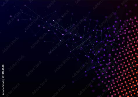 Big Data Visualization Chaos And Order Data Threads Machine Learning Vector Illustration