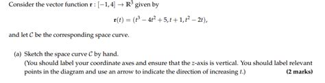 Solved Consider The Vector Function R R Given By Chegg