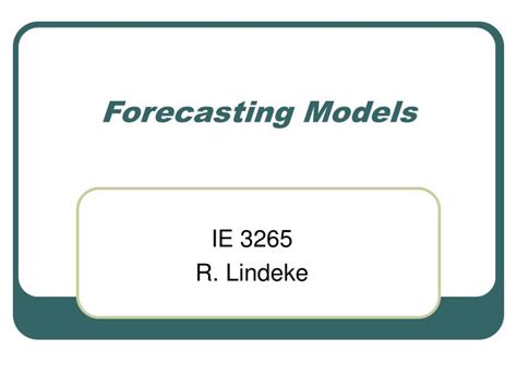Ppt Forecasting Models Powerpoint Presentation Free Download Id