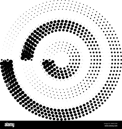 Halftone Design Background Circle Frame Dotted Background Round Border Icon Using Halftone