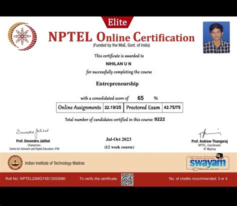 Nihilan U N On Linkedin Nptel Nptel Professionaldevelopment Continuouslearning