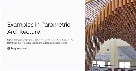 examples in parametric architecture