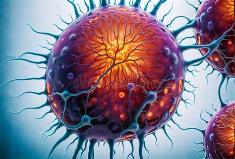 Under The Microscope Cell Structures Stock Illustration Illustration Of Health Pictorial