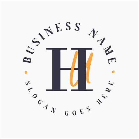 Premium Vector Elegant Letter Hu Initials Logo For Corporate Branding Hu Lettermark Logo For