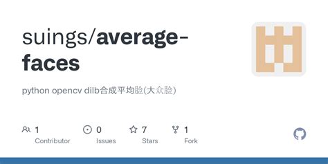 Github Suingsaverage Faces Python Opencv Dilb合成平均脸大众脸
