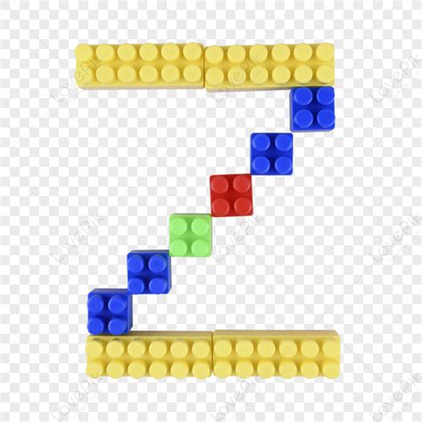Colorful Building Blocks Assembling Teaching Letter Z Colorful Letters