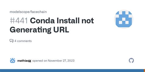 conda install not generating url · issue 441 · modelscope facechain