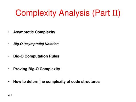 complexity analysis part ii ppt download