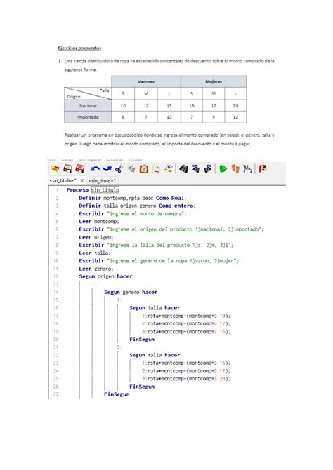 Trabajo EN Pseint SEM10 Principios De Algoritmos Studocu