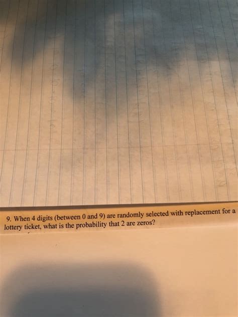 Solved 9 When 4 Digits Between 0 And 9 Are Randomly