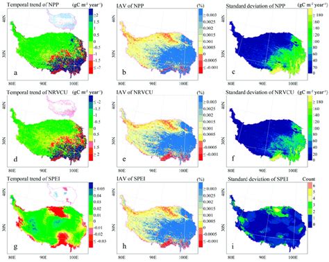 Spatial Patterns Of A D And G Temporal Trends B E And H