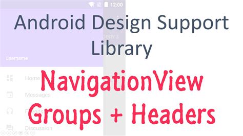 271 Android Navigationview Groups And Headers Youtube