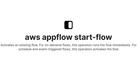 Aws Appflow Start Flow Fig