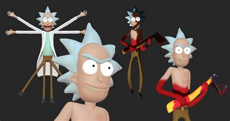 rick 3d model by wicz3d on deviantart
