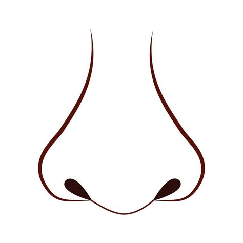 Hand Drawn Nose Line Art Isolated Illustration 52613167 Vector Art At