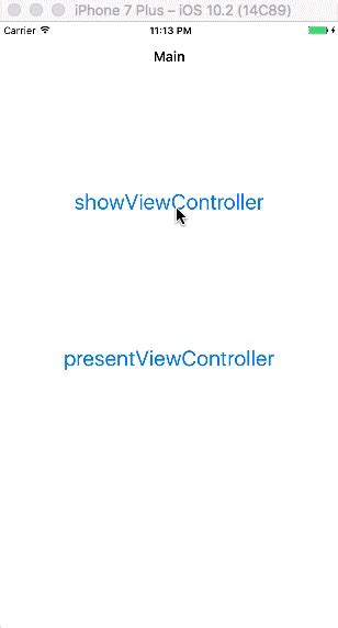 Segue几种类型 ShowShow DetailPresent modallyPresent as Popover 的区别 pro tips Wiki GitHub