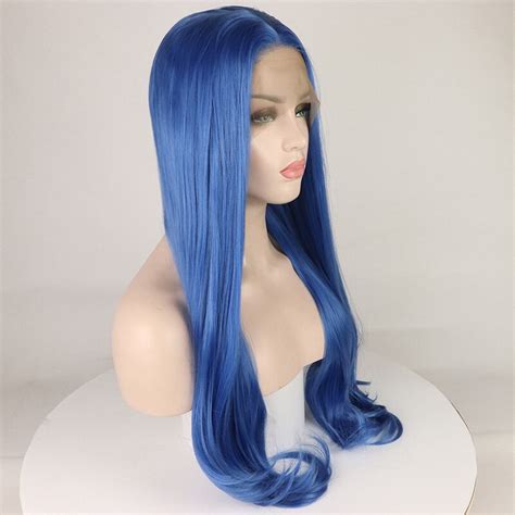 Marquesha Dark Blue Synthetic Lace Front Wig Reali Grandado