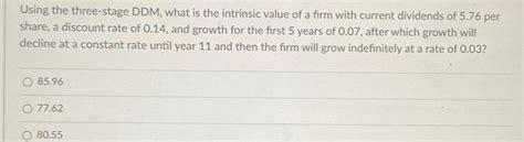 [answered] Using The Three Stage Ddm What Is The Intrinsic Value Of A Kunduz