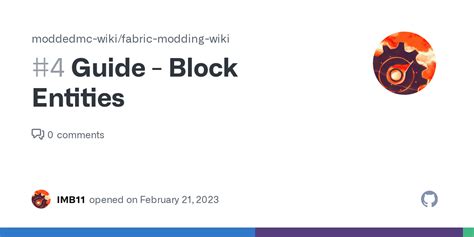 Guide Block Entities · Issue 4 · Moddedmc Wikifabric Modding Wiki