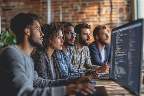 Diverse Group Of Professionals Meeting In Modern Office Brainstorming