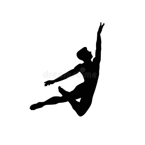Male Ballet Dancer Silhouette Stock Vector Illustration Of