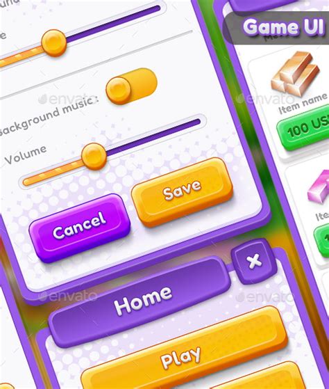 Casual Game Ui Kit Game Assets Graphicriver