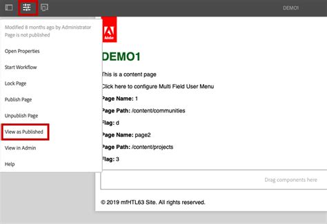 Aem Lab Arun Patidar Aem Add A Button In Site Consoles Action Toolbar To Open Pages In