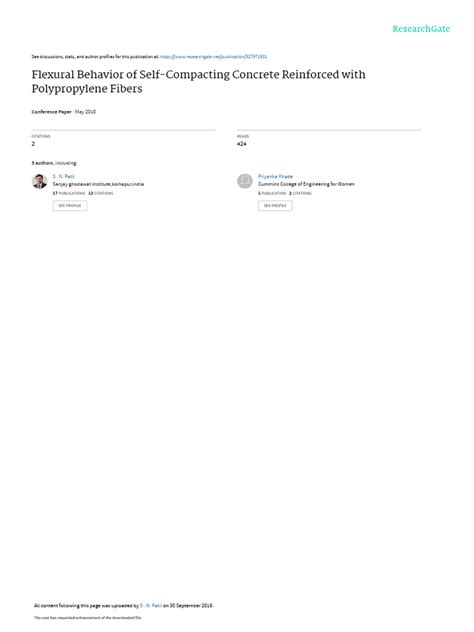 Flexural Behavior Of Self Compacting Concrete Reinforced With
