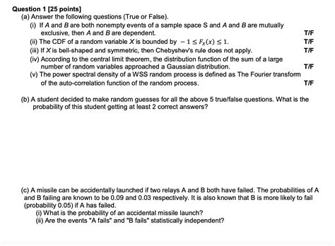 Solved Question 1 25 Points A Answer The Following