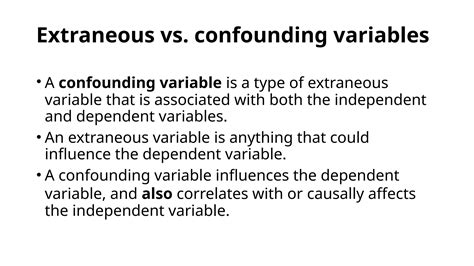 Extraneous Variable And Confounding Variablepptx