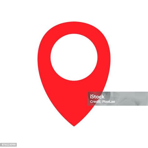 그림자와 빨간 간단한 지도 핀입니다 정확 하 게 버튼 파인더 레이블 확인 권리 Ui 사용자 인터페이스 방향 모바일 App 평면 스타일 트렌드 아이콘 종류 그래픽 디자인