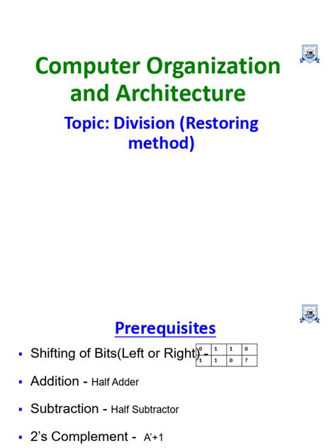 Restoring Division Algorithm Pdf Division Mathematics Number Theory
