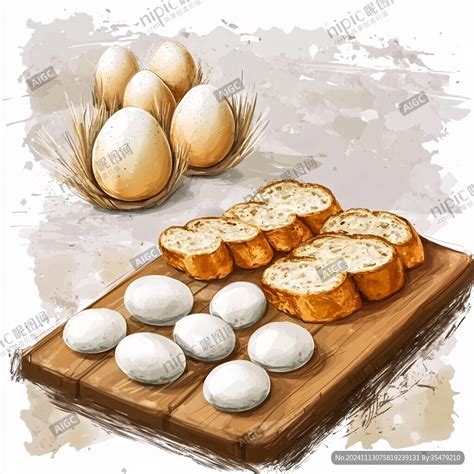 Ai创作图棋子烧饼插画 石头饼插画 蒸馒头插画 烤鹅蛋插画 馒头插画 皮蛋制作插画 烤鸭蛋插画 卤鹌鹑蛋插画 酿东西插画 蒸面团插画 做面点插画 面包插画 欧式面包插画 手绘插画面包 油面筋