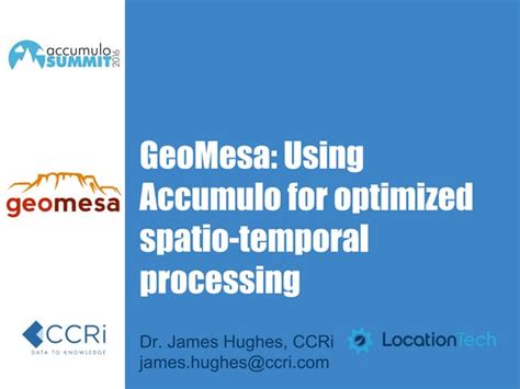 accumulo summit 2016 geomesa using accumulo for optimized spatio