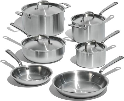 Caraway Stainless Steel Cookware Set 4 Piece 5 Ply