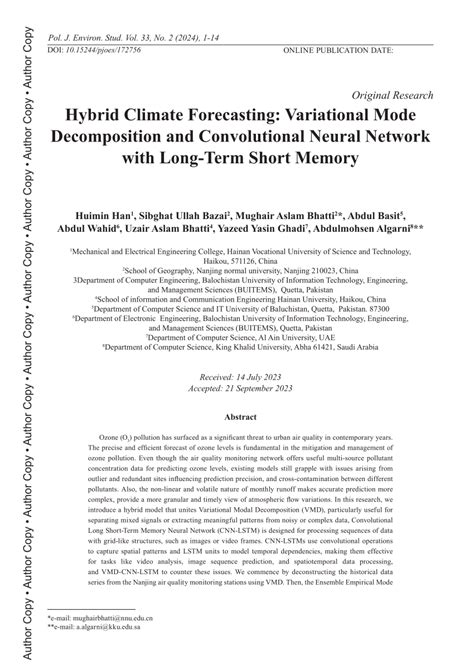 Pdf Hybrid Climate Forecasting Variational Mode Decomposition And