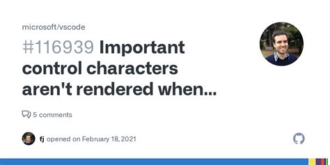 Important Control Characters Arent Rendered When Editor