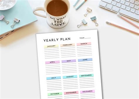 Cute Printable Yearly Plan Templates For Productive Planning JellyMemos
