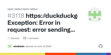 Exception Error In Request Error Sending