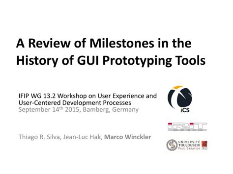 Ppt A Review Of Milestones In The History Of Gui Prototyping Tools Ifip Powerpoint