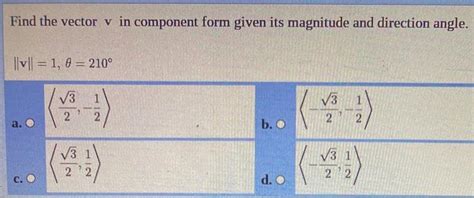 Solved Find The Unit Vector That Points In The Same Chegg